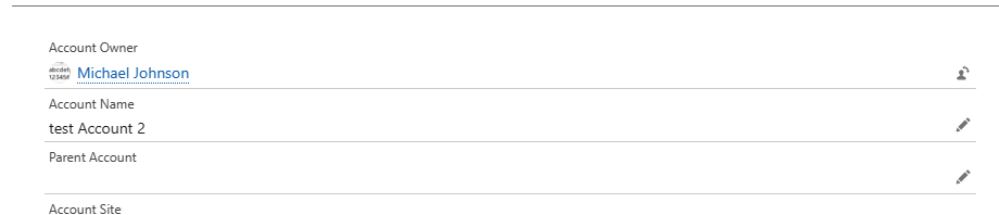Salesforce account detail page before field label change
